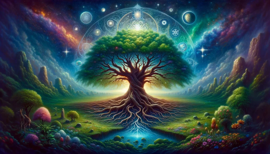 Cosmic Tree - Life World Tree A Connection and Spiritual Symbolism